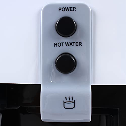 PaNeTnya 110V Electric Water Dispenser,Desktop Hot/Cold Water Cooler Dispenser,Top Loading Hot and Cold Water Cooler Dispenser Perfect for Homes,Kitchens,Offices (European White)