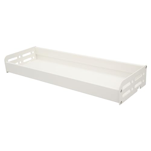 TUWEI Shower Shelves, Wall Mount Seasoning Organizer Rustproof Space Aluminum 40cm for Kitchen (White)