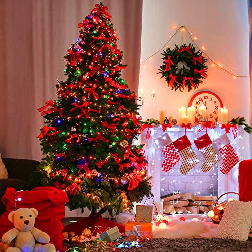CREPRO 2 Pack Christmas String Lights, 16 FT 50 LED Battery Operated String Lights Waterproof Mini Christmas Lights Outdoor and Indoor for Xmas Tree Garden Yard Home Wedding Party Patio