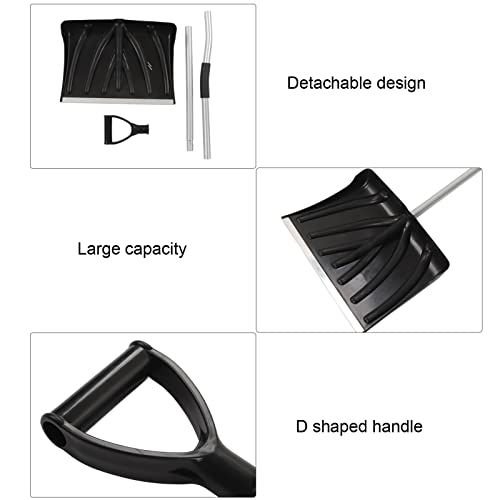 Garden Snow Shovel, 17.7in Width Wide Snow Shovel Large Capacity for Garage