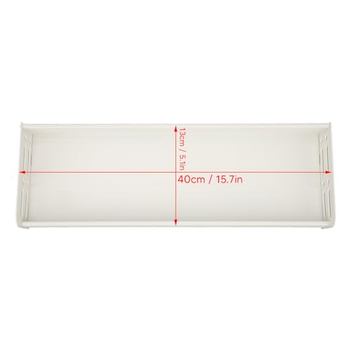 TUWEI Shower Shelves, Wall Mount Seasoning Organizer Rustproof Space Aluminum 40cm for Kitchen (White)