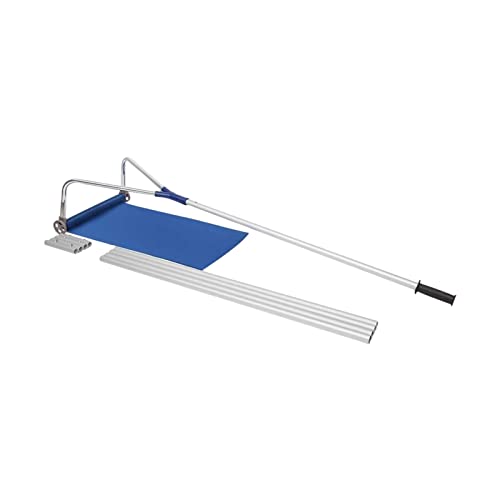 PETSOLA Roof Snow Removal System, Telescopic Skidproof Rod Removable Rooftop Snow Removal Tool, with Wheels Adjustable Length Durable for Garden Lawn, Argent