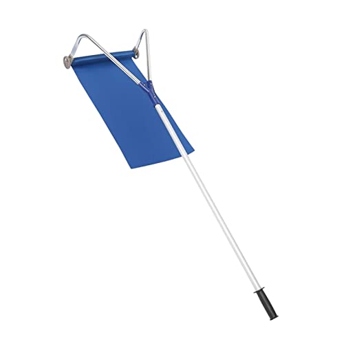 PETSOLA Roof Snow Removal System, Telescopic Skidproof Rod Removable Rooftop Snow Removal Tool, with Wheels Adjustable Length Durable for Garden Lawn, Argent
