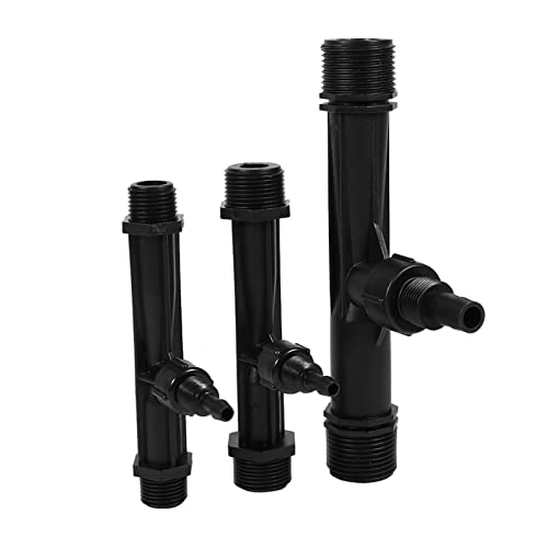 Wytino Fertilizer Injector Tube, Irrigation Venturi Fertilizer Injector 1/2" 3/4β 1β Inch Garden Fertilizer Mixer Injector, Agriculture Device Plastic, Black(1/2 inch)