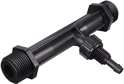 Wytino Fertilizer Injector Tube, Irrigation Venturi Fertilizer Injector 1/2" 3/4β 1β Inch Garden Fertilizer Mixer Injector, Agriculture Device Plastic, Black(1/2 inch)