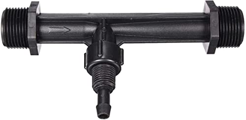 Wytino Fertilizer Injector Tube, Irrigation Venturi Fertilizer Injector 1/2" 3/4β 1β Inch Garden Fertilizer Mixer Injector, Agriculture Device Plastic, Black(1/2 inch)
