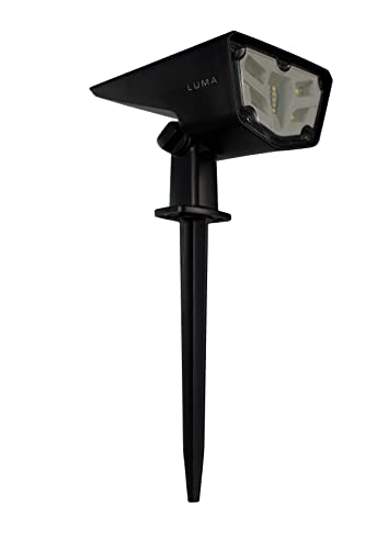 Luma Solar Outdoor Lights 2 Pack | Weatherproof Landscape Lighting with 22 LED Outdoor Lights for Patio, Yard | Garden & Wall Mount | 3 Modes Cool, Warm, Both + Rechargeable All-Night Battery