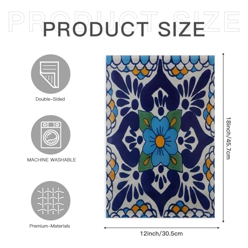 Double-sided garden flag Talavera Mexican Tile Outdoor Flag Garden Flag Yard Outdoor Decoration (12×18in).
