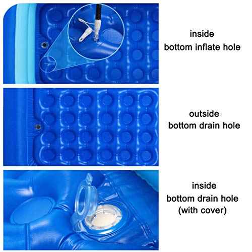 ECOiNVA Inflatable Swimming Pool Bathtubs Hot Tubs with Electric Air Pump (150cm)