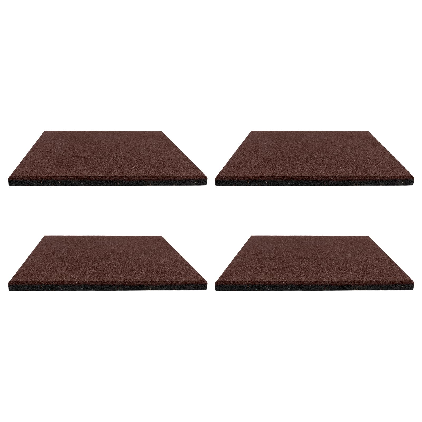 CheriMuMu Rubber Playground Tiles, 20"x20"x1” High Density Interlocking Shock Absorbent Safety Tiles Heavy Duty Rubber Exercise Mats, Non-Slip Flooring Mat for Playground Park Gym Indoor and Outdoor