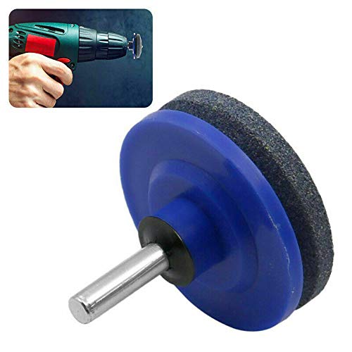 BE-TOOL Blade Sharpener,4PCS Garden Tool Sharpener Faster Universal Grinding Rotary For Any Power Drill Hand Drill(Cyan)