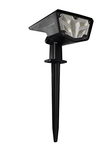 Luma Solar Outdoor Lights 2 Pack | Weatherproof Landscape Lighting with 22 LED Outdoor Lights for Patio, Yard | Garden & Wall Mount | 3 Modes Cool, Warm, Both + Rechargeable All-Night Battery