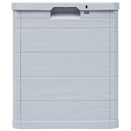 Festnight Garden Storage Box Lockable Garden Container Cabinet Toolbox for Patio Outdoor Furniture 23.8 gal Light Gray