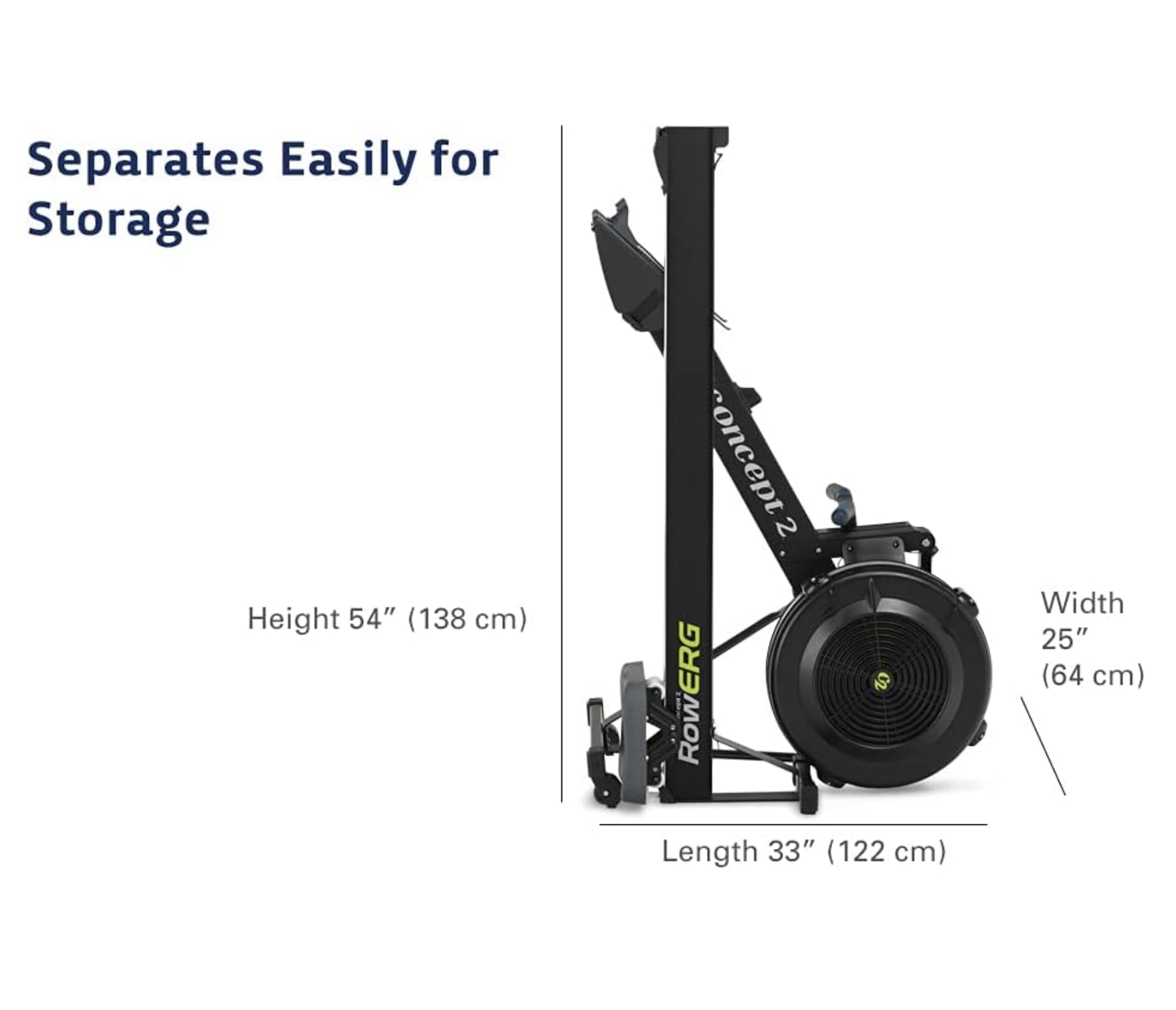 Concept2 RowErg Model D Indoor Rowing Machine Gray Color with PM5 Monitor, Device Holder, Adjustable Air Resistance, Easy Storage