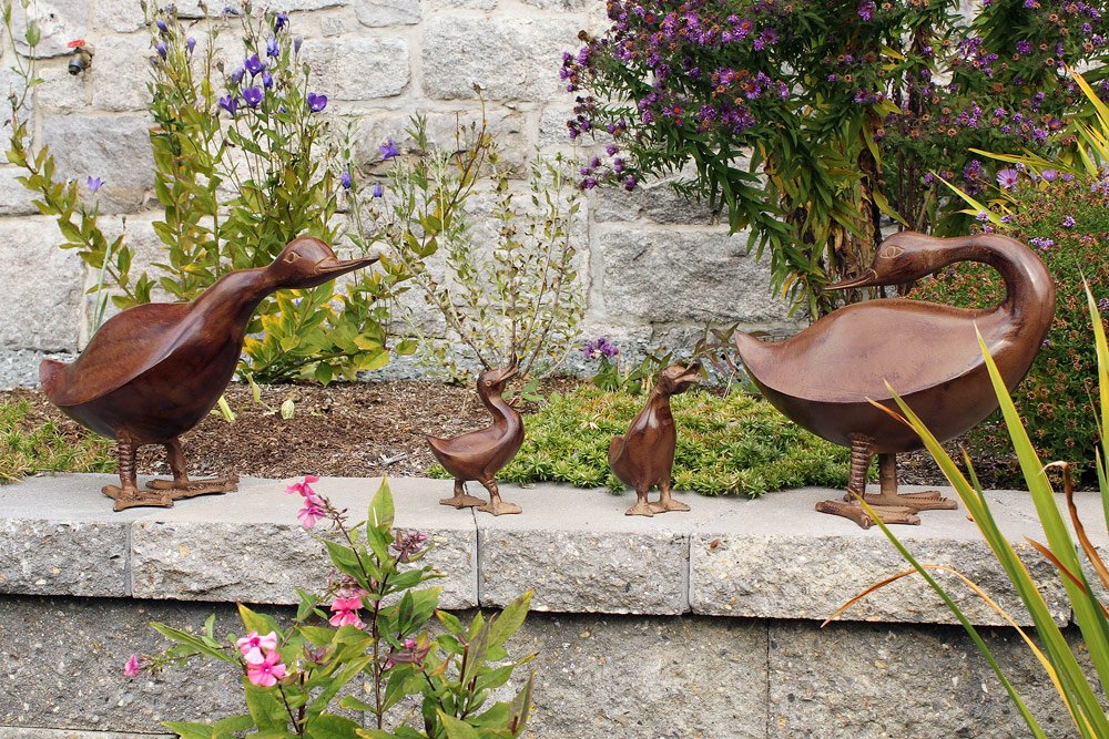 Achla Designs E-11 Ducks Statuary for Indoor and Outdoor Decorative use, Bronze