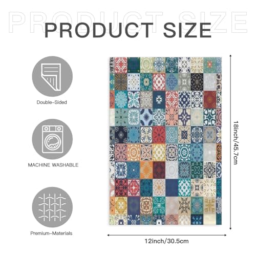 Double-sided garden flag Talavera Mexican Tiles Outdoor Flag Garden Flag Yard Outdoor Decoration (12×18in).