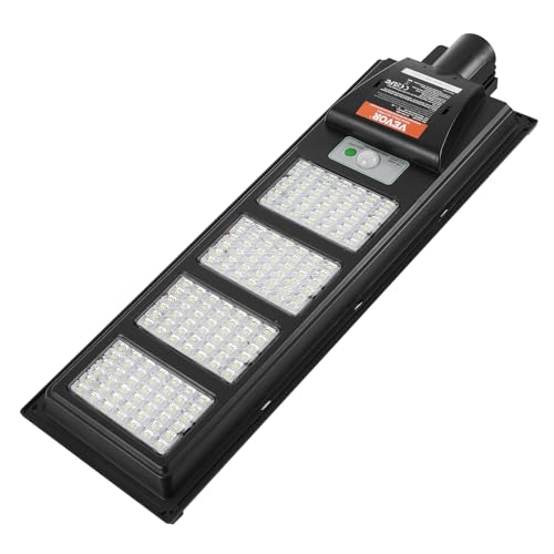 VEVOR 400W Solar Street Light, LED Solar Flood Lights Outdoor 40000lm with Infrared Remote Control, IP66 Waterproof Security Solar Motion Sensor Lamp for Garden Yard Home Path Garage Parking Lot