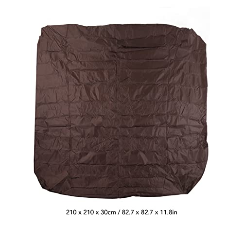 GLOGLOW Spa Bath Rainproof Cover, Sun Protection Dustproof Waterproof Outdoor Bathtub Dust Cover Breathable for Garden (Brown)