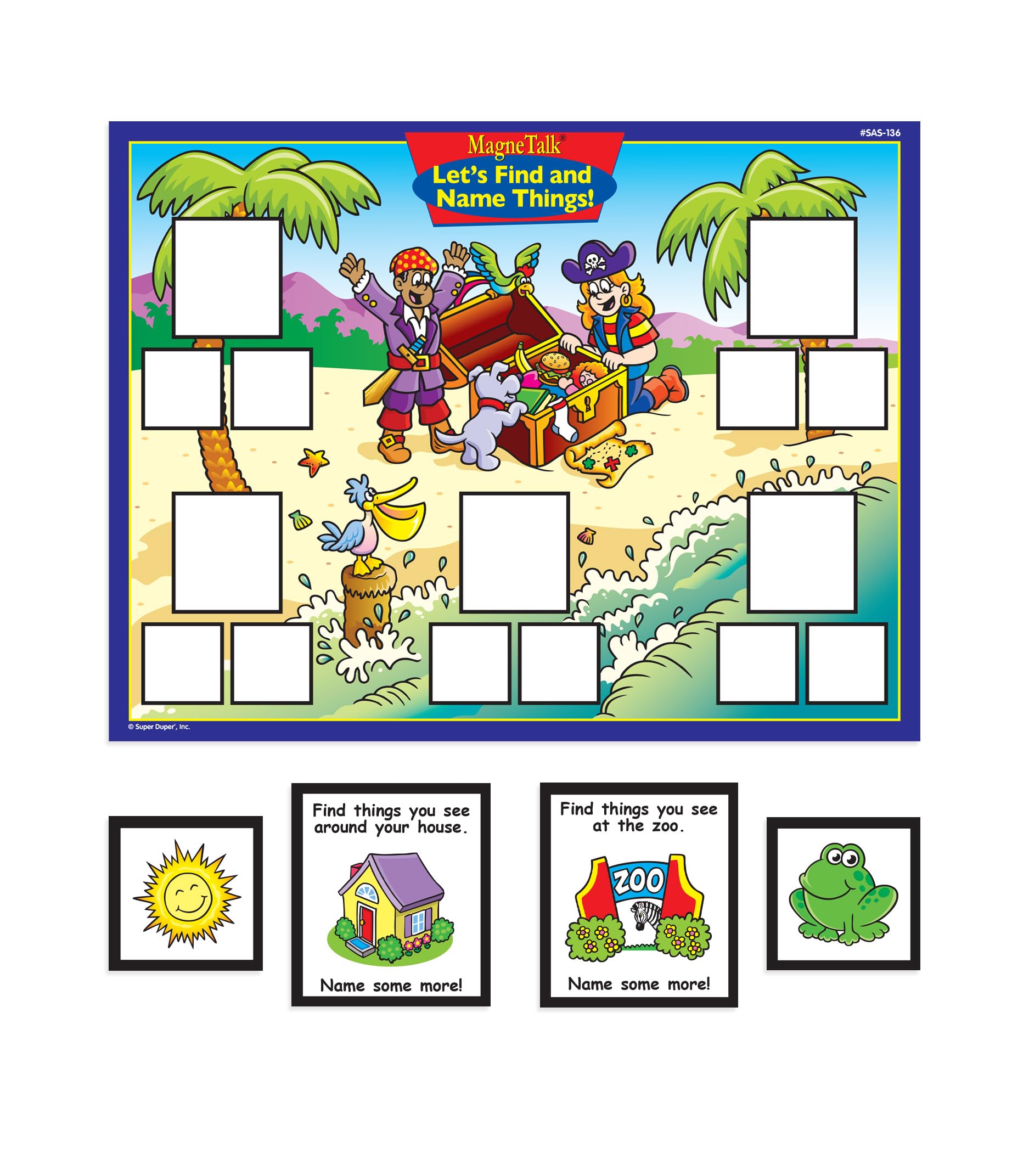 Super Duper Publications | Magnetic Let's Find and Name Things Board Game | Educational Learning Resource for Children
