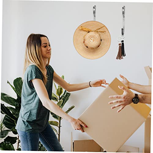 SECFOU 1 Pair Clothes Tool Storage Aluminum Hooks More Telescoping Hanging Organizer Pool for and Accessories Rakes Rod Poles Leaf Maintenance Vacuum Life Saver Fence Garden