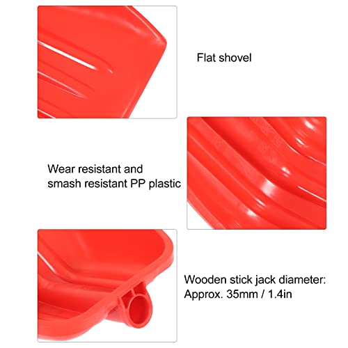 Snow Shovel, PP Plastic Garden Shovel Tough for Street Sweeper for Fallen Leaves for Rubbish(39 X 30cm / 15.4 X 11.8in)