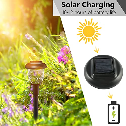 TAILKAT Solar Outdoor Lights, LED Color Changing and RGB Solar Lawn Lights, IP65 Waterproof Garden Pathway Solar Lights, Built-in Polysilicon Panel, Suitable for Porch, Balcony, Garden(6 Pack