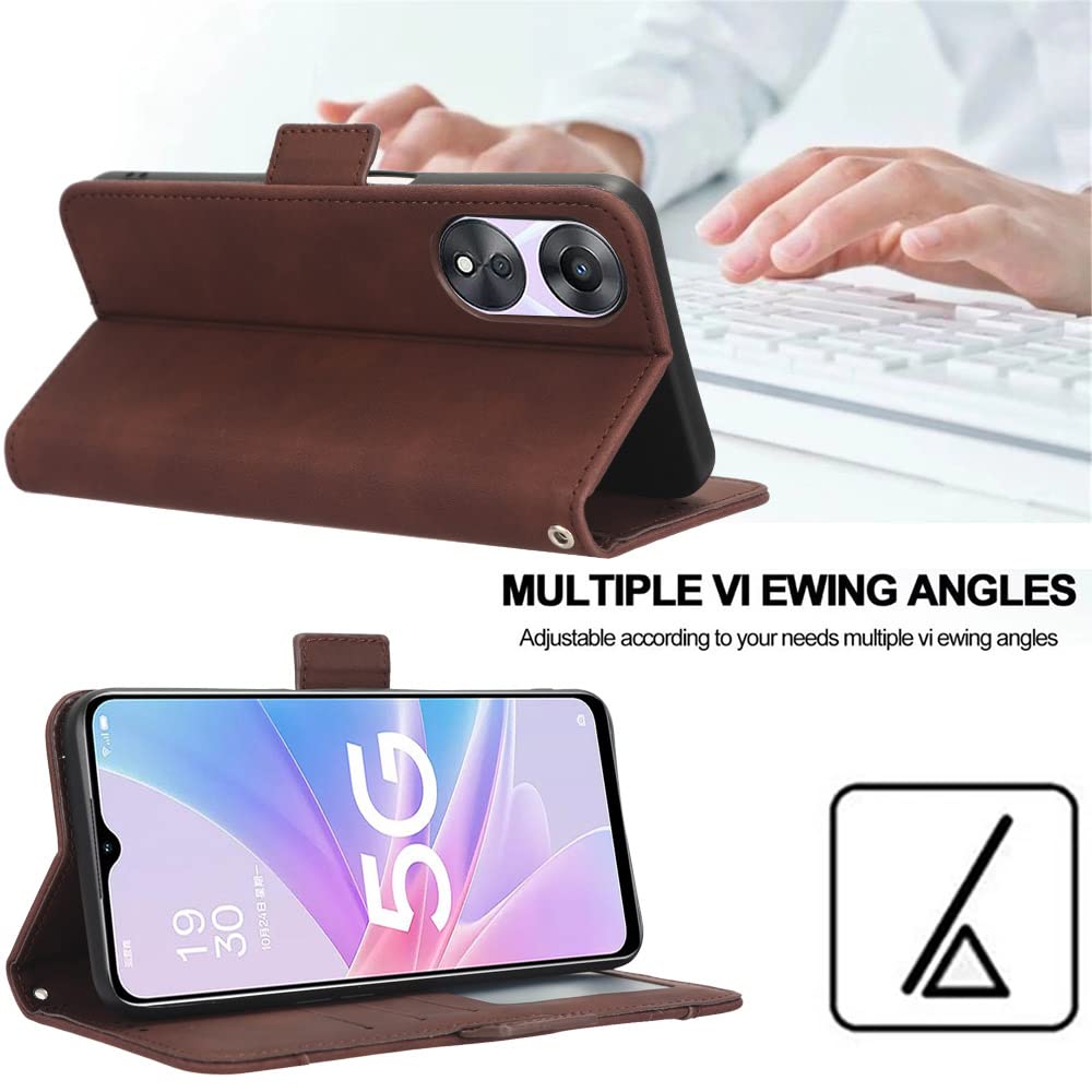 Compatible with Sony Xperia 1 III Case,PU Leather Kickstand Card Holders Compatible with Sony Xperia 1 III Flip Magnetic Closure Protection Phone Wallet Cover Brown