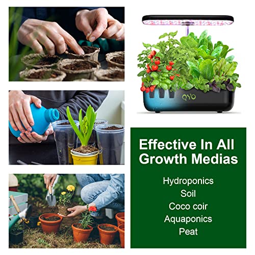 QYO Base A & B Nutrients(200ml in Total), Plant Growing Nutrient Plant Food for All Plants, All-Purpose Concentrated Fertilizer for Any Hydroponics System, Potted Houseplants, for Outdoor & Indoor