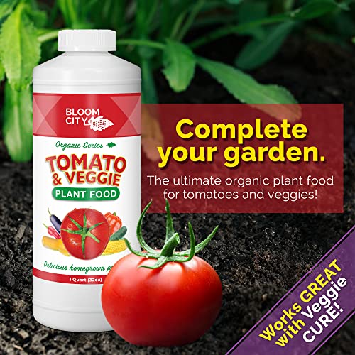 Veggie Cure by Bloom City, Blossom End Rot Solved for All Garden Plants & Vegetables (32 oz)