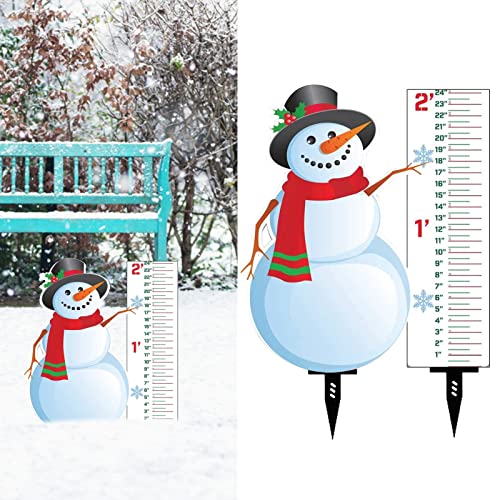 Snowflake Snow Measuring Instrument Snowmobile Snow Measuring Instrument Metal Snow Measuring Ruler Outdoor Garden Ornaments Ashtray Molding Set (#B-Beige, One Size)