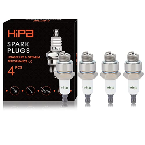 Hipa RJ19LM Nickel Copper Core Standard Spark Plug Replace for Champion J19LM RJ 19LM Briggs & Stratton 796112 802592 5095K Toro Recycler 22 Lawn Mower(4 Pack)