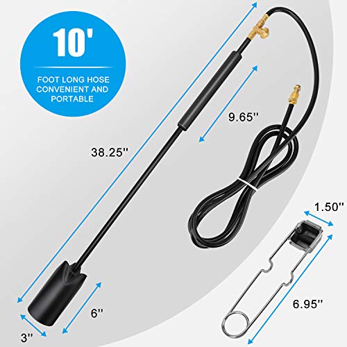 IGNIGHTER Mega-Torch Propane Weed Burner β Powerful 500,000 BTU Flamethrower β With 10' Hose and Igniter