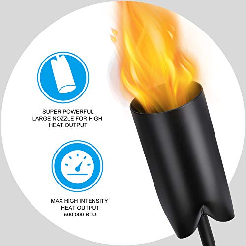 IGNIGHTER Mega-Torch Propane Weed Burner β Powerful 500,000 BTU Flamethrower β With 10' Hose and Igniter