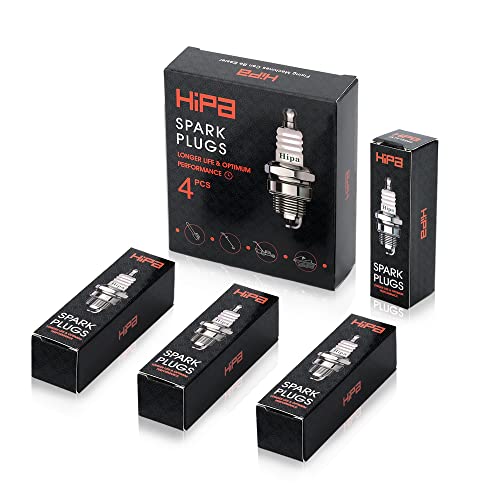 Hipa RJ19LM Nickel Copper Core Standard Spark Plug Replace for Champion J19LM RJ 19LM Briggs & Stratton 796112 802592 5095K Toro Recycler 22 Lawn Mower(4 Pack)