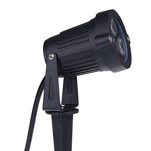 Lemonbest® Pack of 2 Outdoor Water-Resistant LED Lawn Garden Landscape Lamp Wall Yard Path Patio Lighting Spot Lights Green AC Spiked Stand with Power Plug