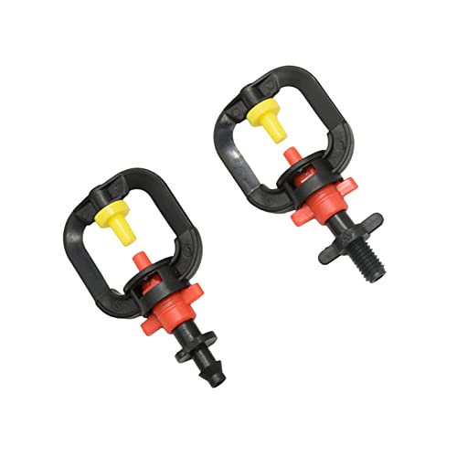 VIEUE Garden Drip Irrigation System Accessories Refraction Atomization Nozzle with Threaded Barbed Connector, Greenhouse Suspension Nozzle, Water-Saving Atomization Nozzle 10 (Color : Barb)