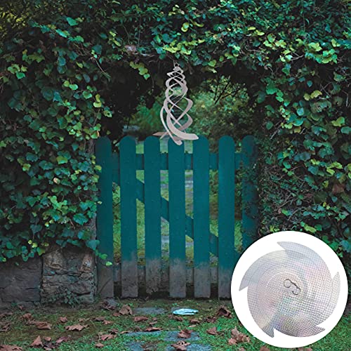 Happyyami Reflective Spiral Rods for Bird Garden Bird Rods Hanging Revolving Bird Pendants for Lawn Balcony Pathway Walkway Silver 3pcs