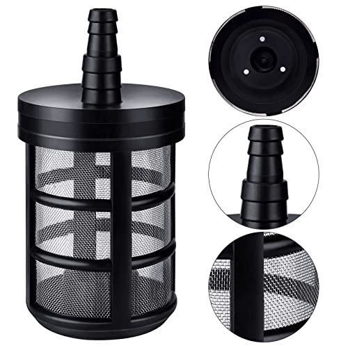 OIIKI 8PCS Black Household Hose Filters, Stainless Steel Encryption Filter, Water Pump Filter Connect with Water Line for Spring Water, Garden, Sprayers, Car Washers, Oil Pumps, Industrial Equipment