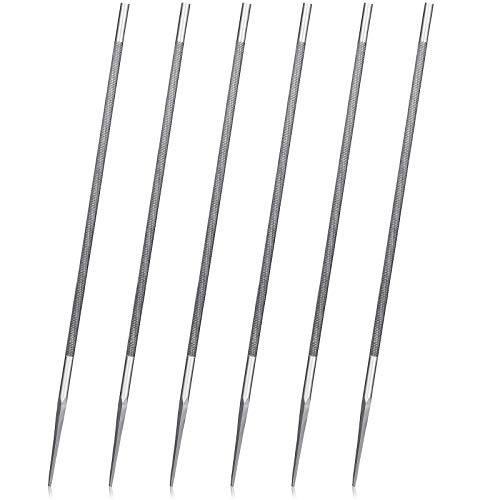Honoson 6 Pieces 3/16 Inch 4.8 mm Chainsaw Chain Sharpening Round Files for Sharpening and Filing Chainsaws and Other Blades