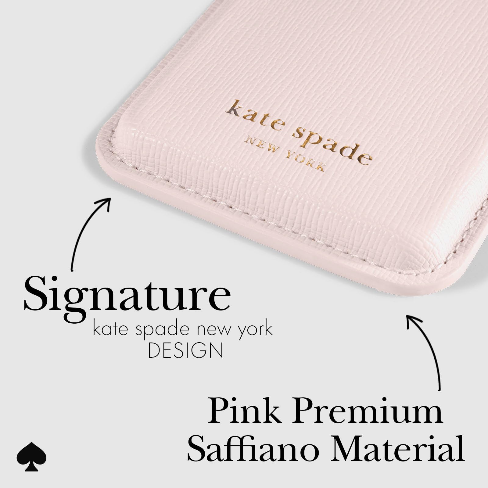 kate spade new york Magnetic Wallet/Card Holder - Compatible with MagSafe Phones and Cases - Pale Dogwood