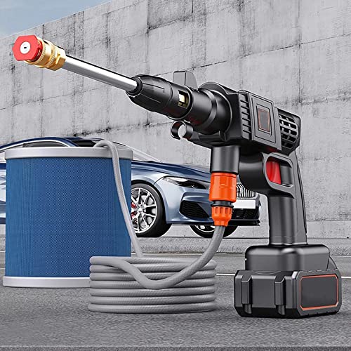 21V Cordless Pressure Washer Pump with Accessories Portable Electric Portable Power Washer for Cars Gardens Terraces Windows Cleaning Works