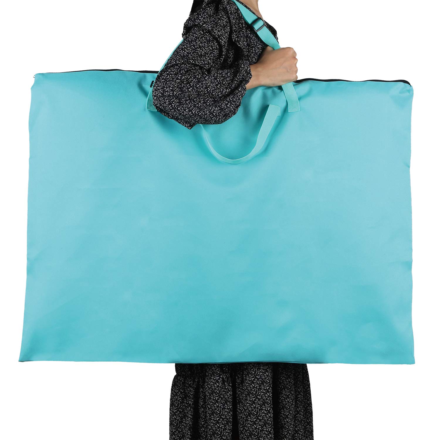 Large Size Art Portfolio Tote with Nylon Shoulder,24"X 36"Light Weight Waterproof Poster Board Storage Bag, Drawing Painting Sketch Bag for Student Art Work Portfolio and Artist