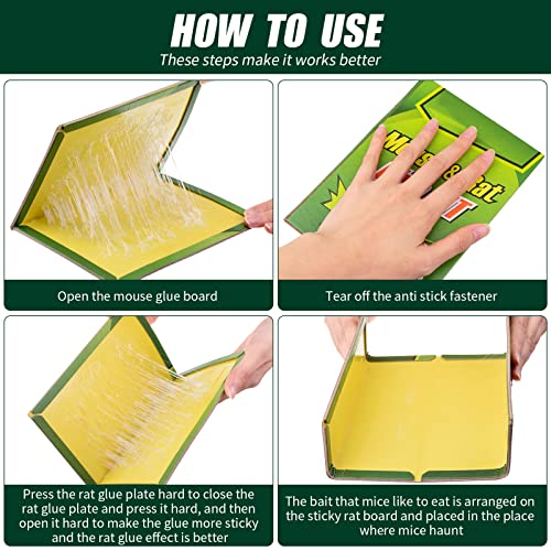 25 Pcs Mouse Traps Mouse Glue Traps with Enhanced Stickiness Sticky Traps for Mice and Rats Sticky Pads Mouse Glue Boards Pest Control Traps for House Indoor Outdoor Easy to Set (10.4'' x 7.4'')