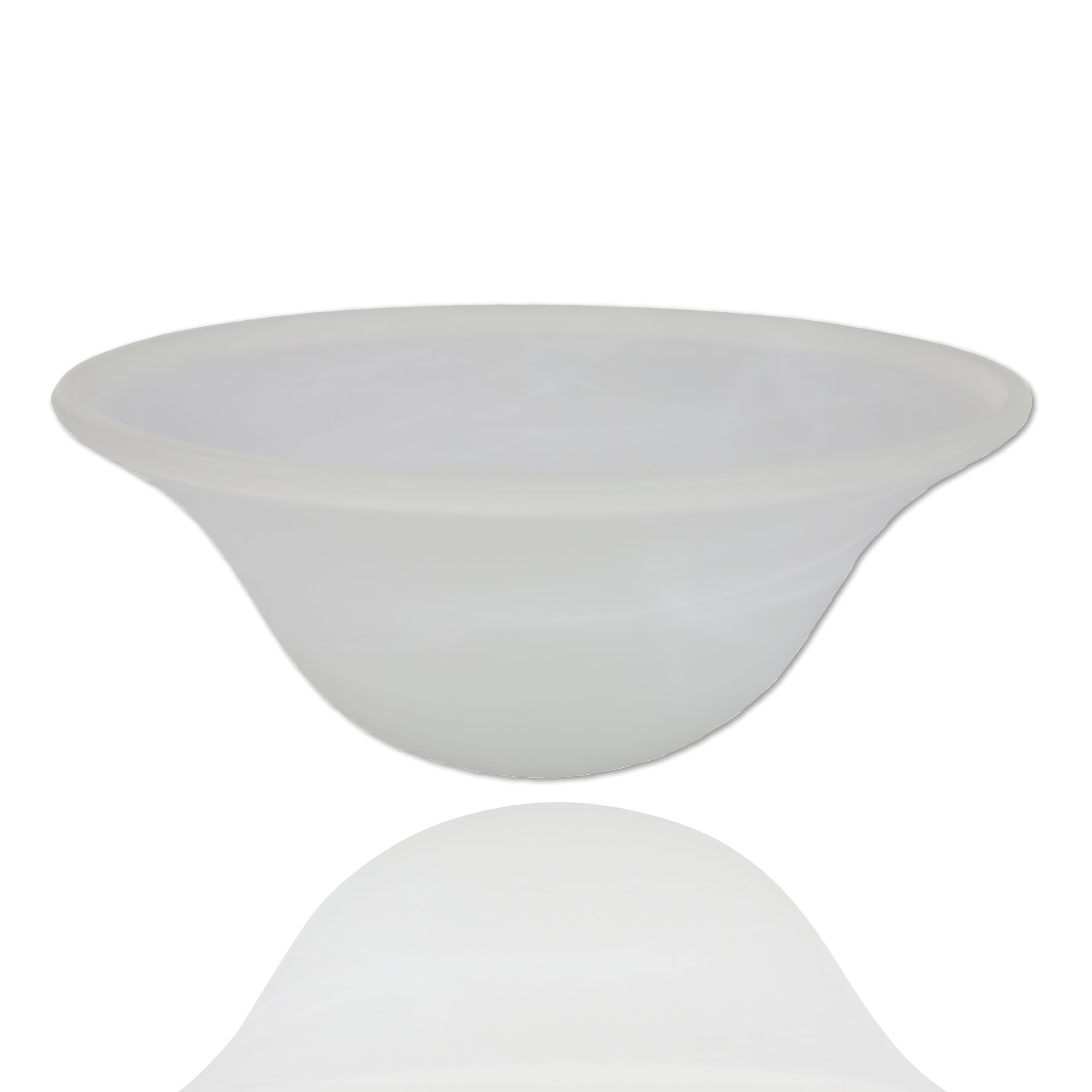 LIGHTACCENTS Alabaster White Glass Lamp Shade Replacement for Floor Lamp - Lamp Shade for Floor Lamps - Glass Lamp Shade - Floor Lamp Shade - Light Fixture Replacement Glass (White Marble)