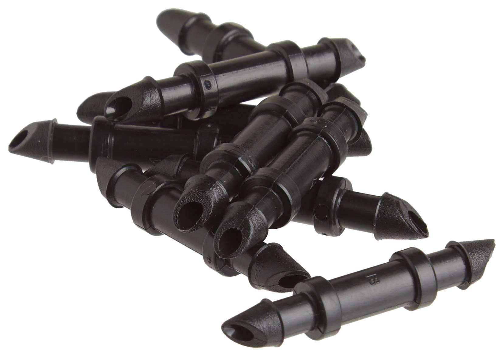 Raindrip 312050B Single Barbed Connectors, 1/4-Inch, 50 Per Bag, Blacks