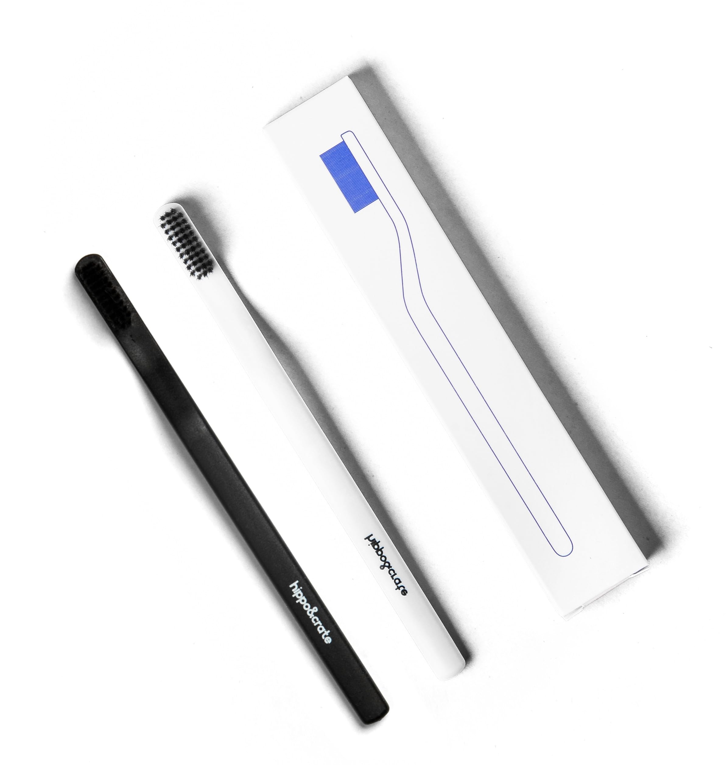 HippoCrate Charcoal Toothbrush with Soft Bristles, Dentist Approved (4 Counts)