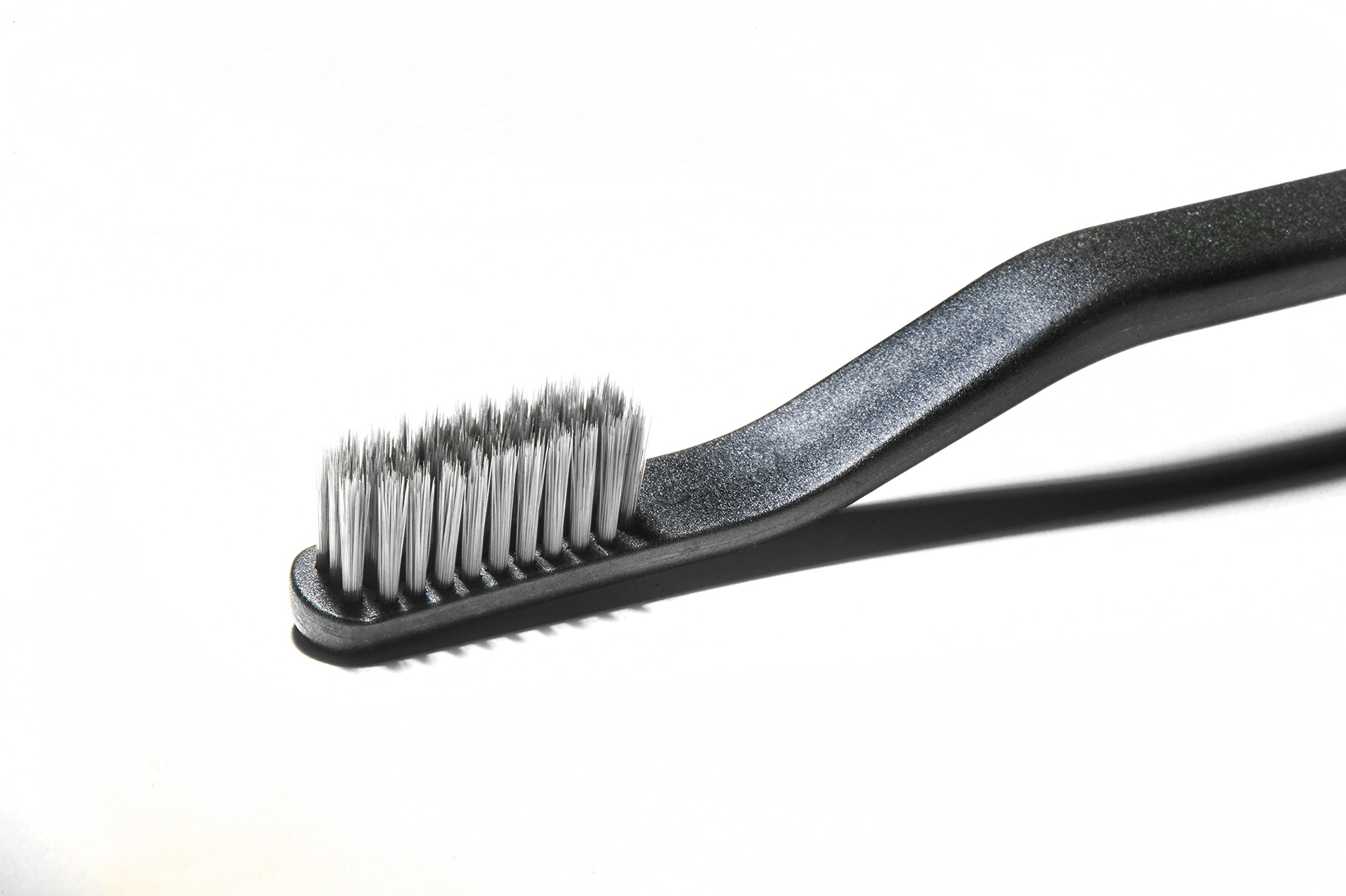 HippoCrate Charcoal Toothbrush with Soft Bristles, Dentist Approved (4 Counts)