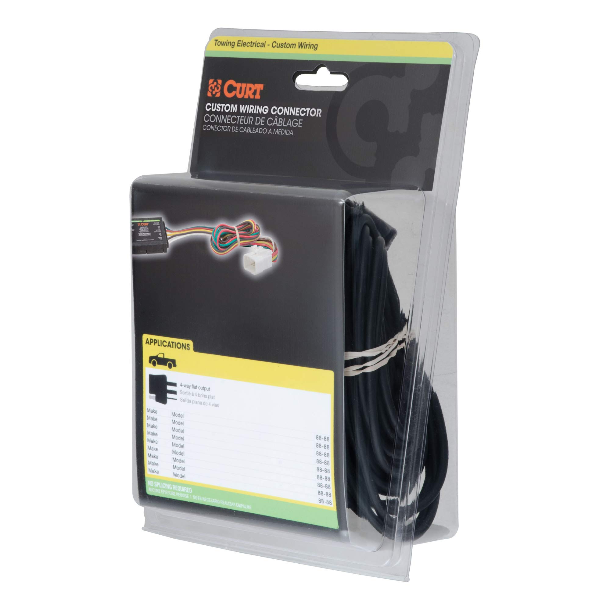 CURT 55378 Vehicle-Side Custom 4-Pin Trailer Wiring Harness, Fits Select Toyota Tundra , Black