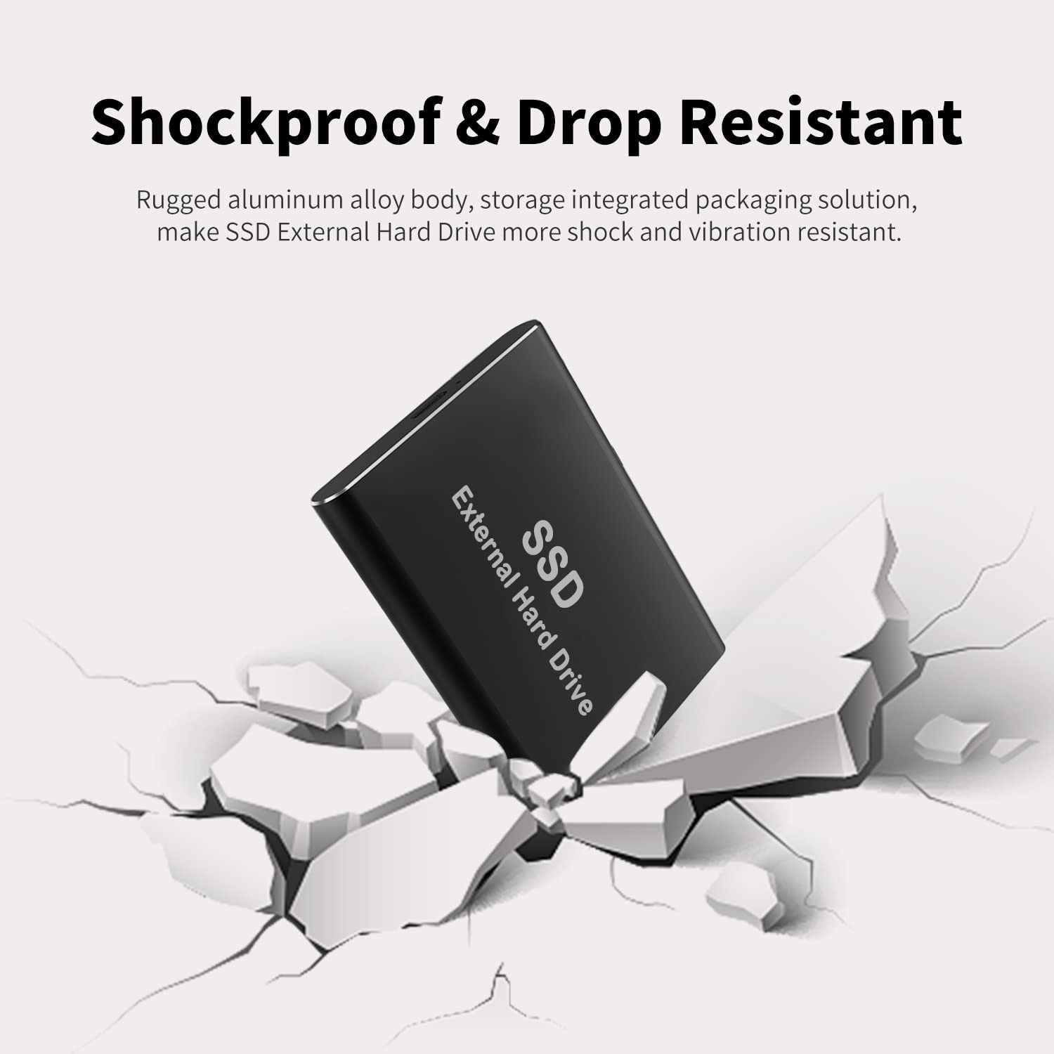 2TB External Hard Drive SSD,Portable External Solid State Drive 2TB-Reading Speeds up to 500Mb/s,USB 3.1 Type C SSD Compatible with Desktops,Laptops,PC, XS Windows