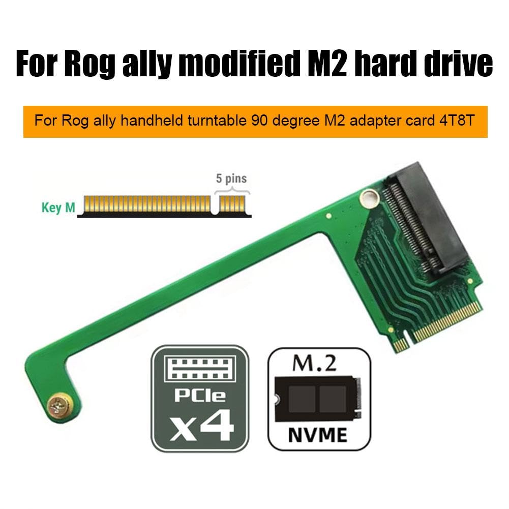 SNXLXUR SSD Memory Card Adapter Converter for PCIE4.0 for Rog Ally,Transfer Board 90° M2 Transfercard Compatible with ROG Ally Handheld Game Console
